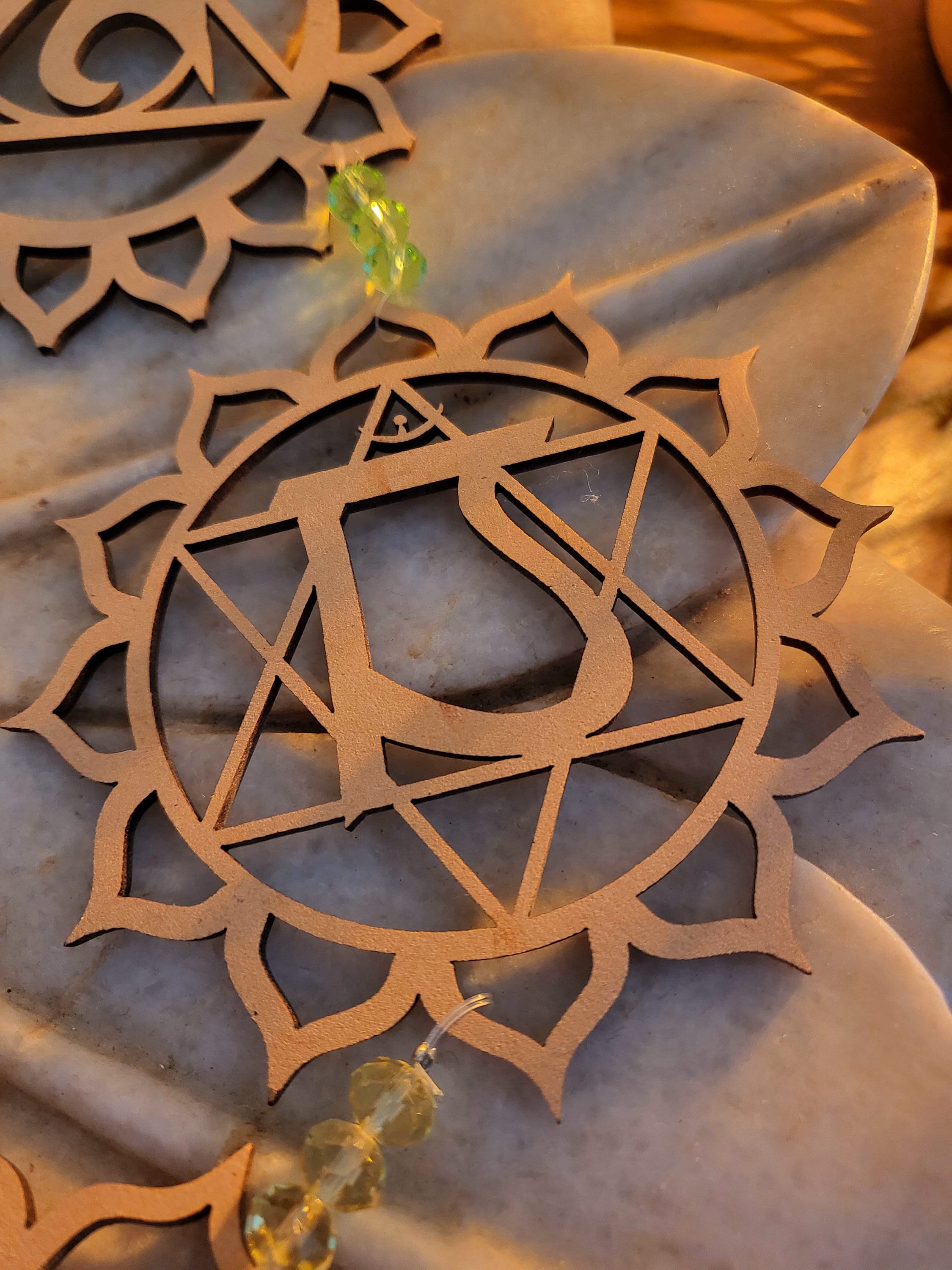 Hanging Chakras, Wooden Hanging Decor, Chakra Hanging With Chakra Beads ...