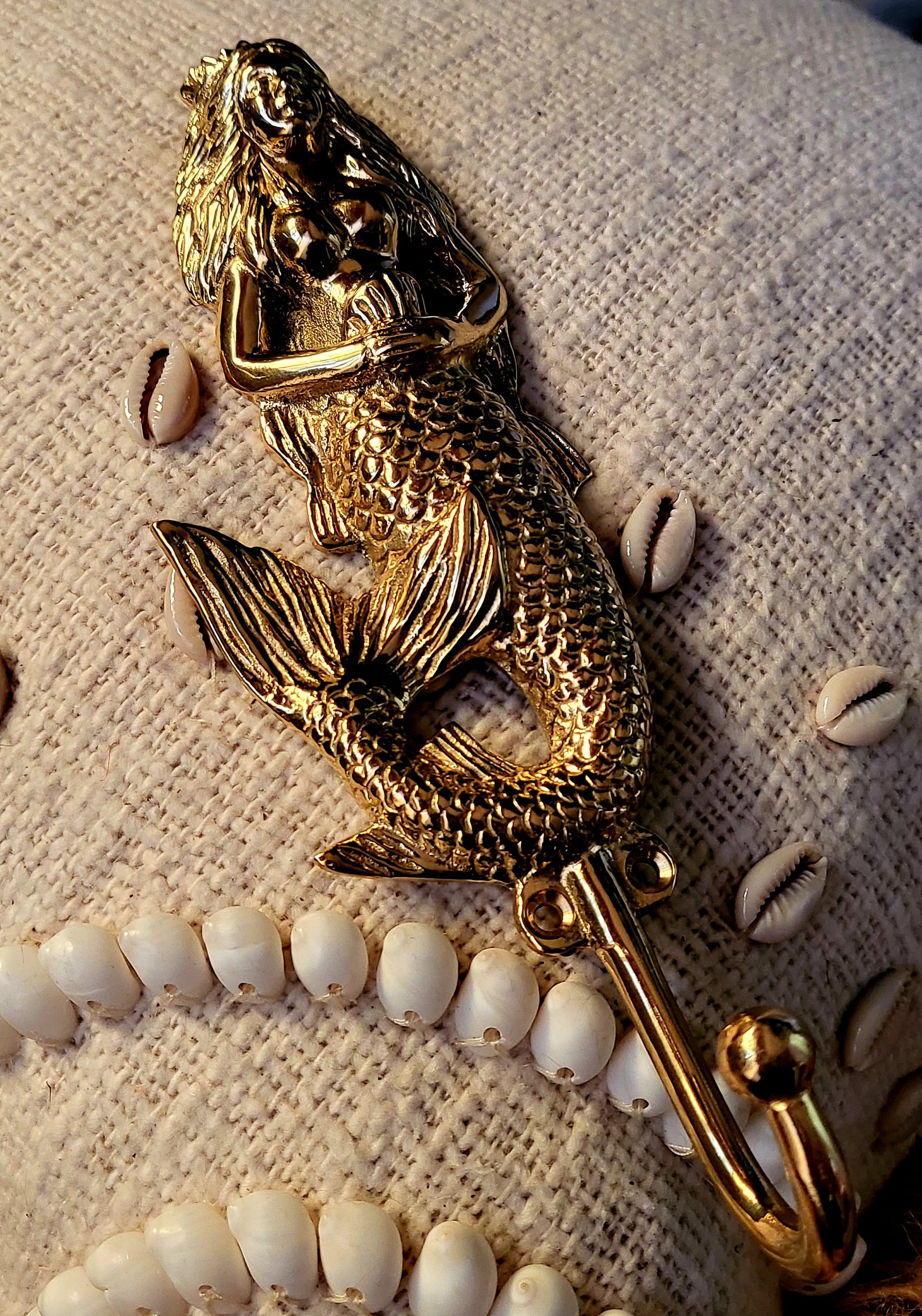 Brass Hooks, Hook for Hanging, Bohemian Decor, Peacock Hook, Shell Hook ...