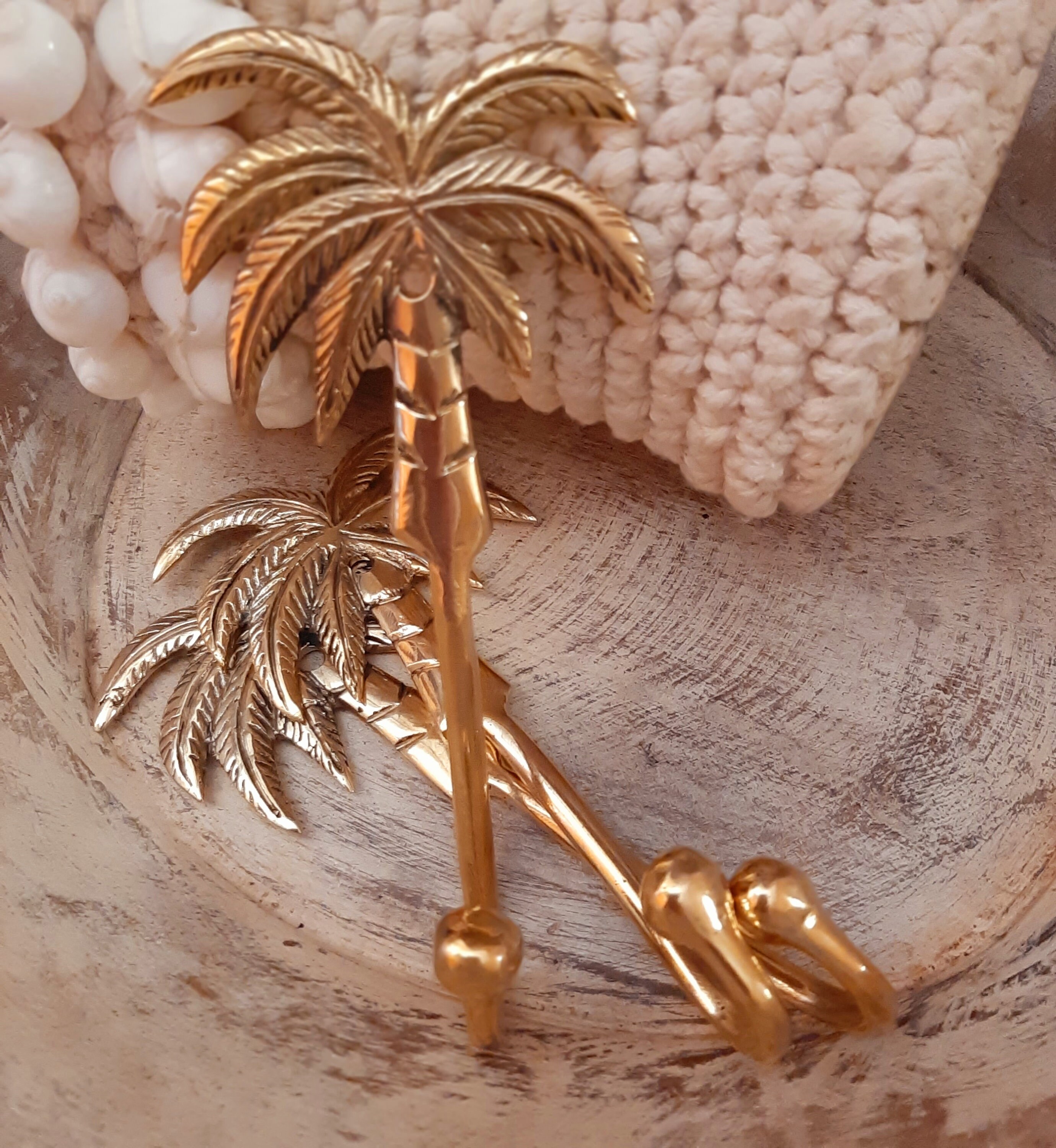 Brass Hooks Brass Leaf Hook Palm Tree Hook Hook for | Etsy