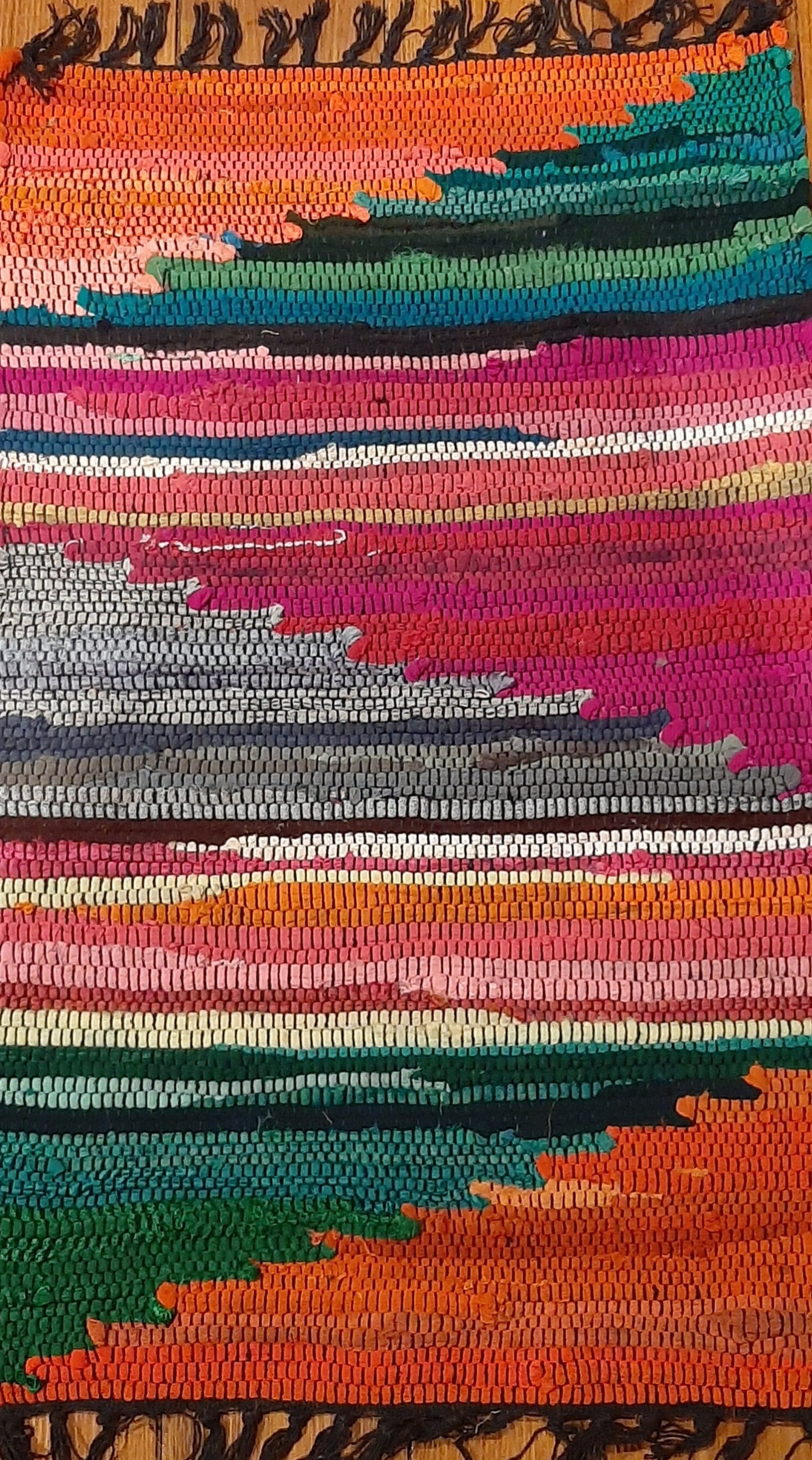 Cotton Mats Handmade Rugs Chindi Rug Zig Zag Mat Colourful - Etsy