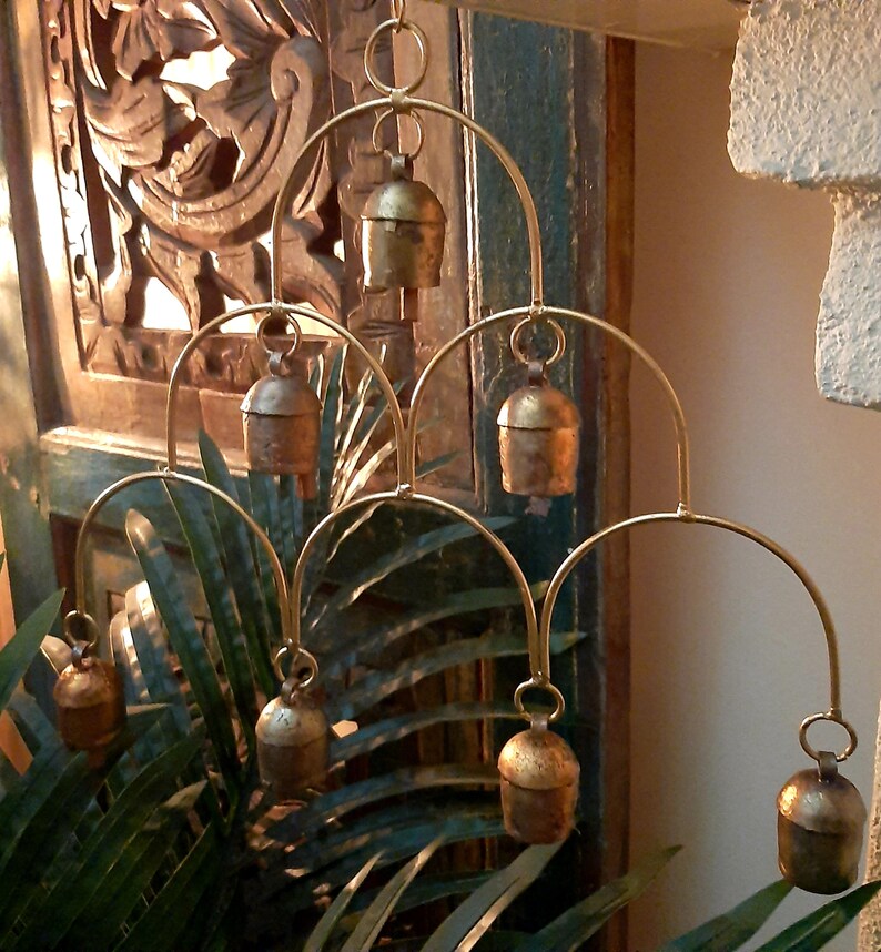 Indian Hanging Bells Iron Bells Bohemian Decor Handmade - Etsy