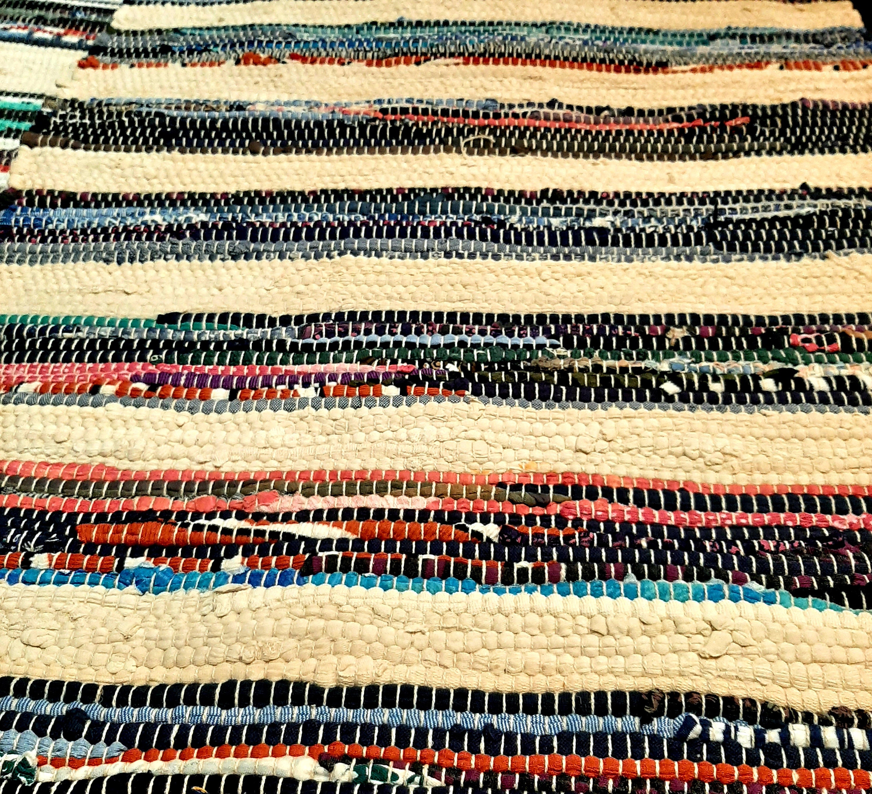 Striped Cotton Mats Recycled Cotton Mats Handmade Rugs | Etsy