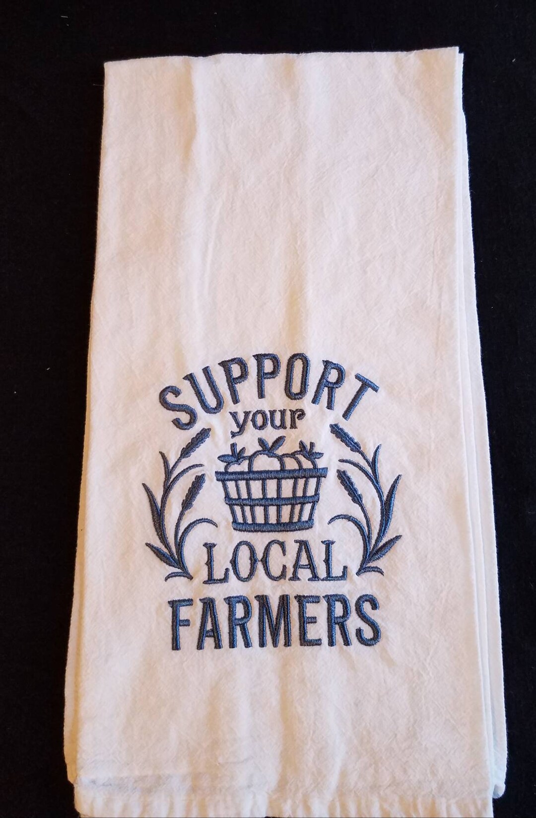 Support Your Local Farmers Flour Sack Towel Dish Towel Custom ...