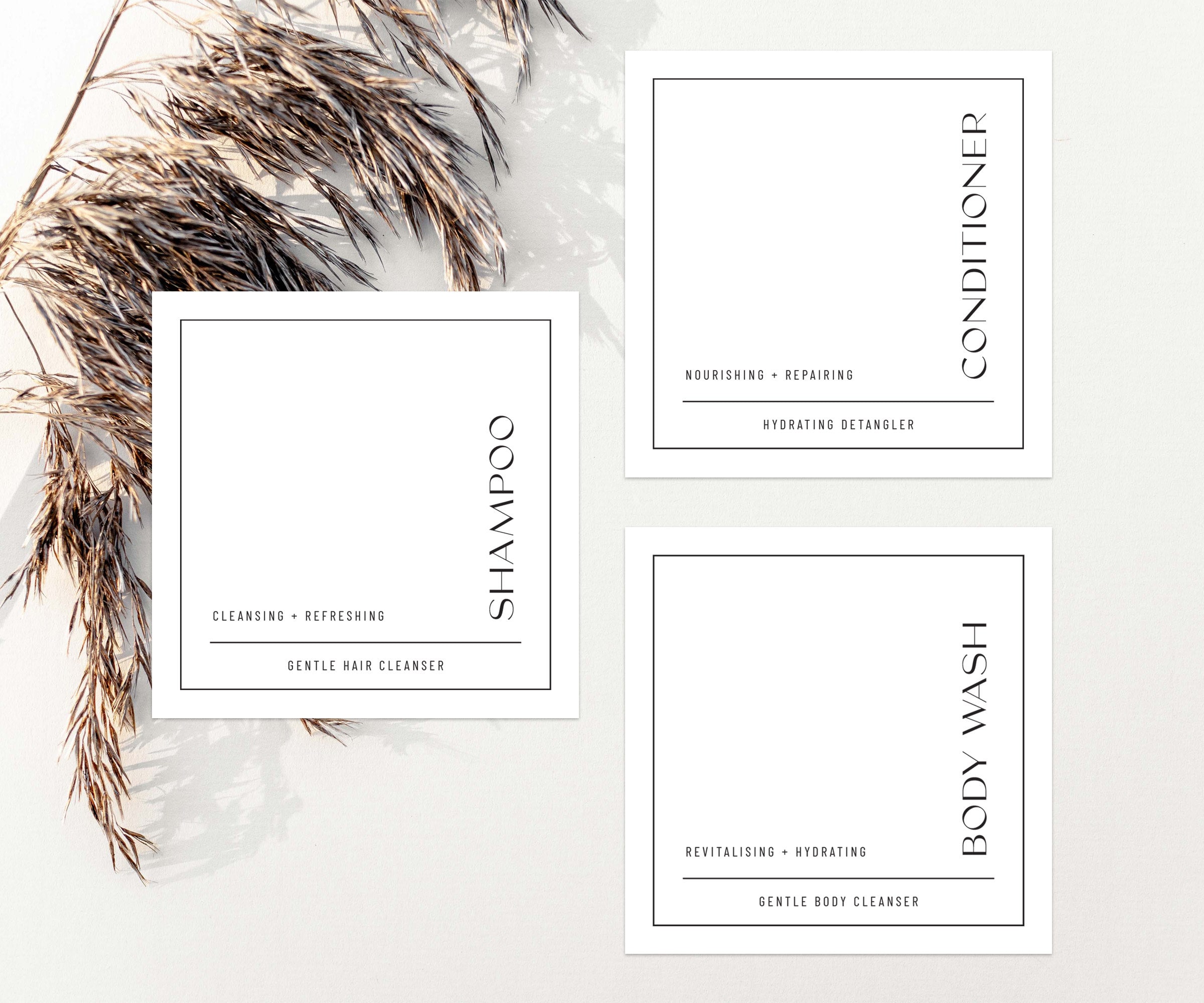 Shampoo, Conditioner and Body Wash Labels | Shower Label | Bathroom ...