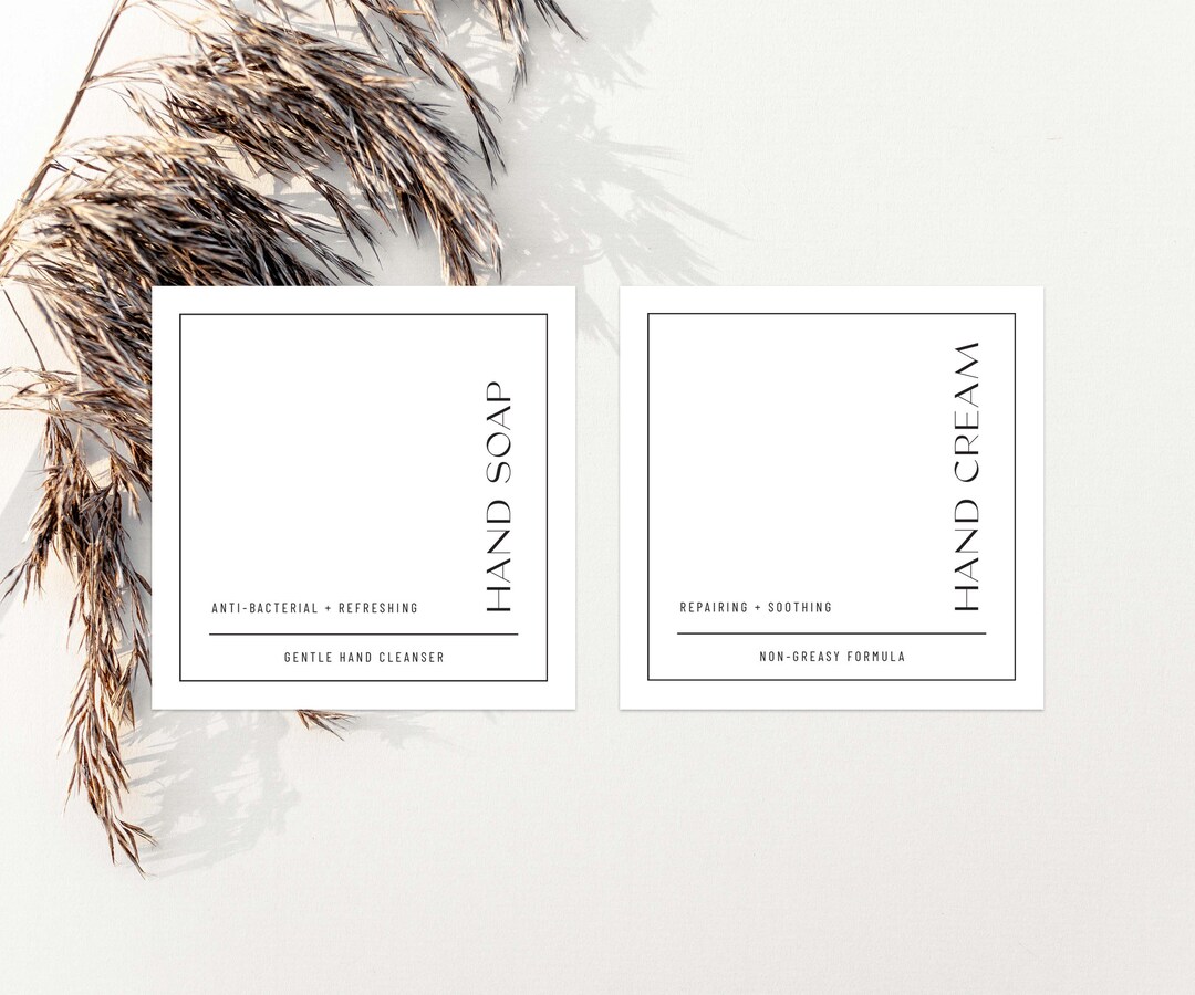 Hand Soap Label | Hand Cream Label | Bathroom Labels | Kitchen Labels ...