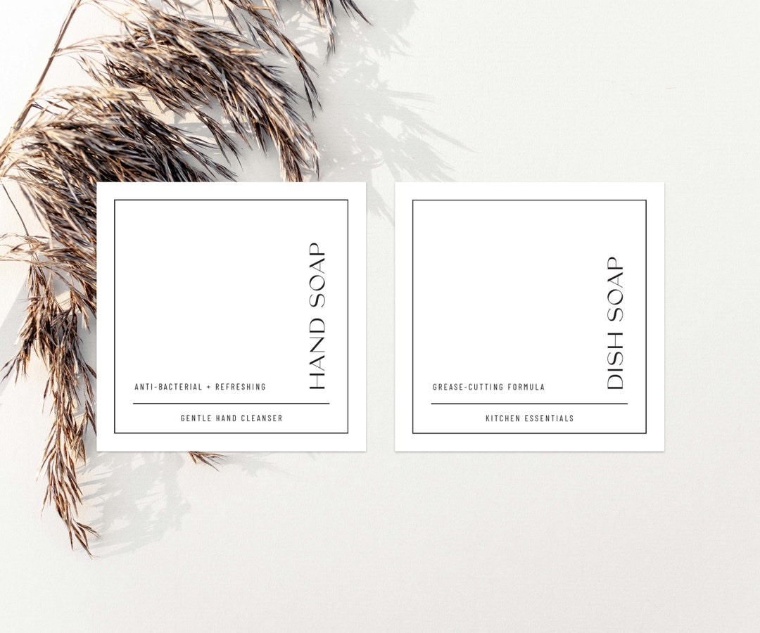 Dish Soap Label | Hand Soap Label | Kitchen Labels | Cleaning Labels ...
