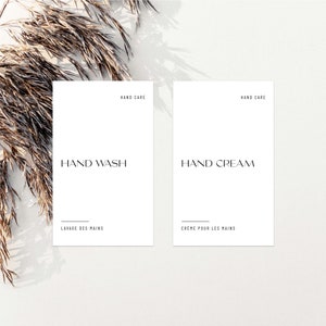 Hand Wash Label | Hand Cream Label | Bathroom Labels | Kitchen Labels ...