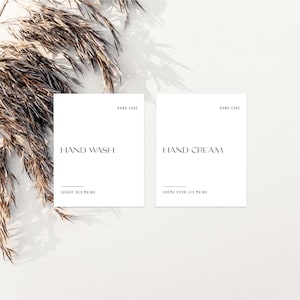 Hand Wash Label | Hand Cream Label | Bathroom Labels | Kitchen Labels ...
