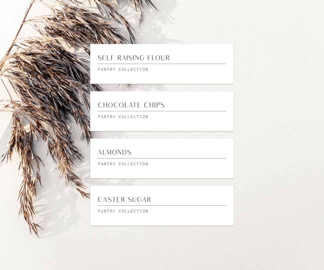 Pantry Labels | Contemporary Labels | Kitchen Labels | Waterproof ...