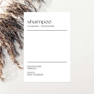 Shampoo, Conditioner and Body Wash Labels | Shower Label | Bathroom ...