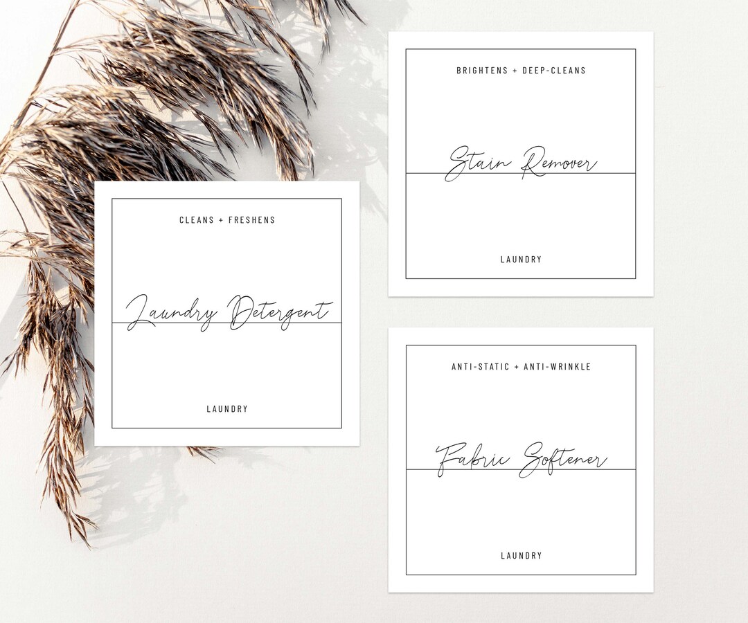 Laundry Detergent | Fabric Softener | Stain Remover | Label | Laundry ...