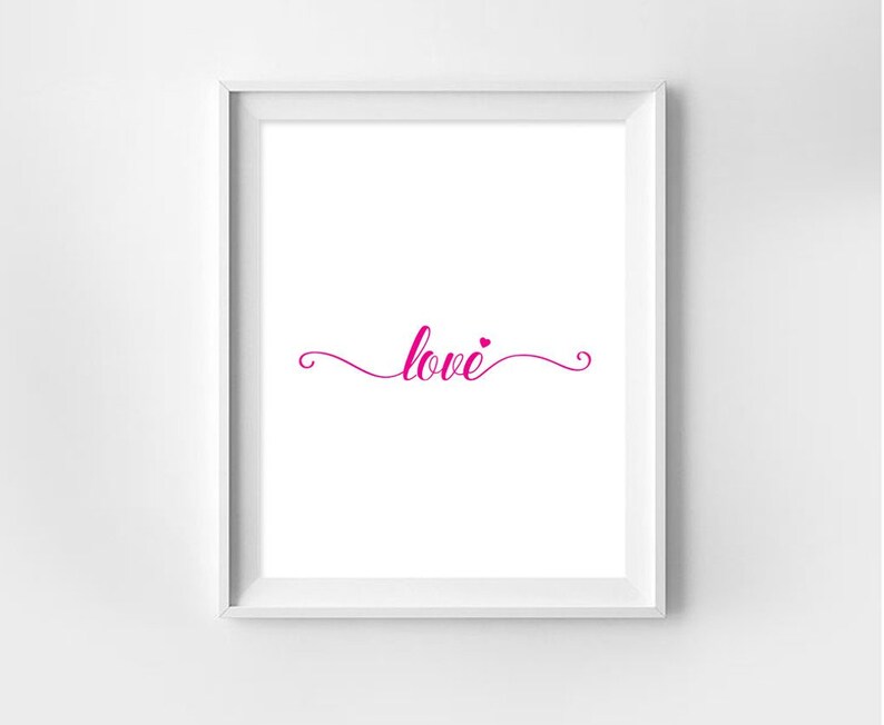 Love Print, Poster Love, Love Script, Handwritten Print, Minimalist ...