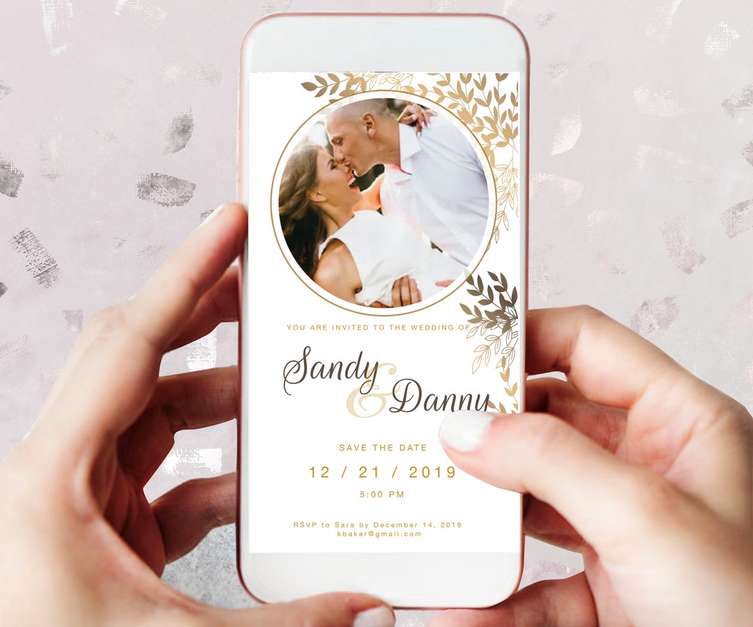 Save the Date With Personalized Photo, Electronic Invite, Romantic ...