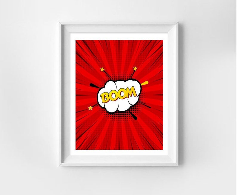 Superhero Signs, Pop Art BOOM!, Superhero Sound Effects, Funny Art ...