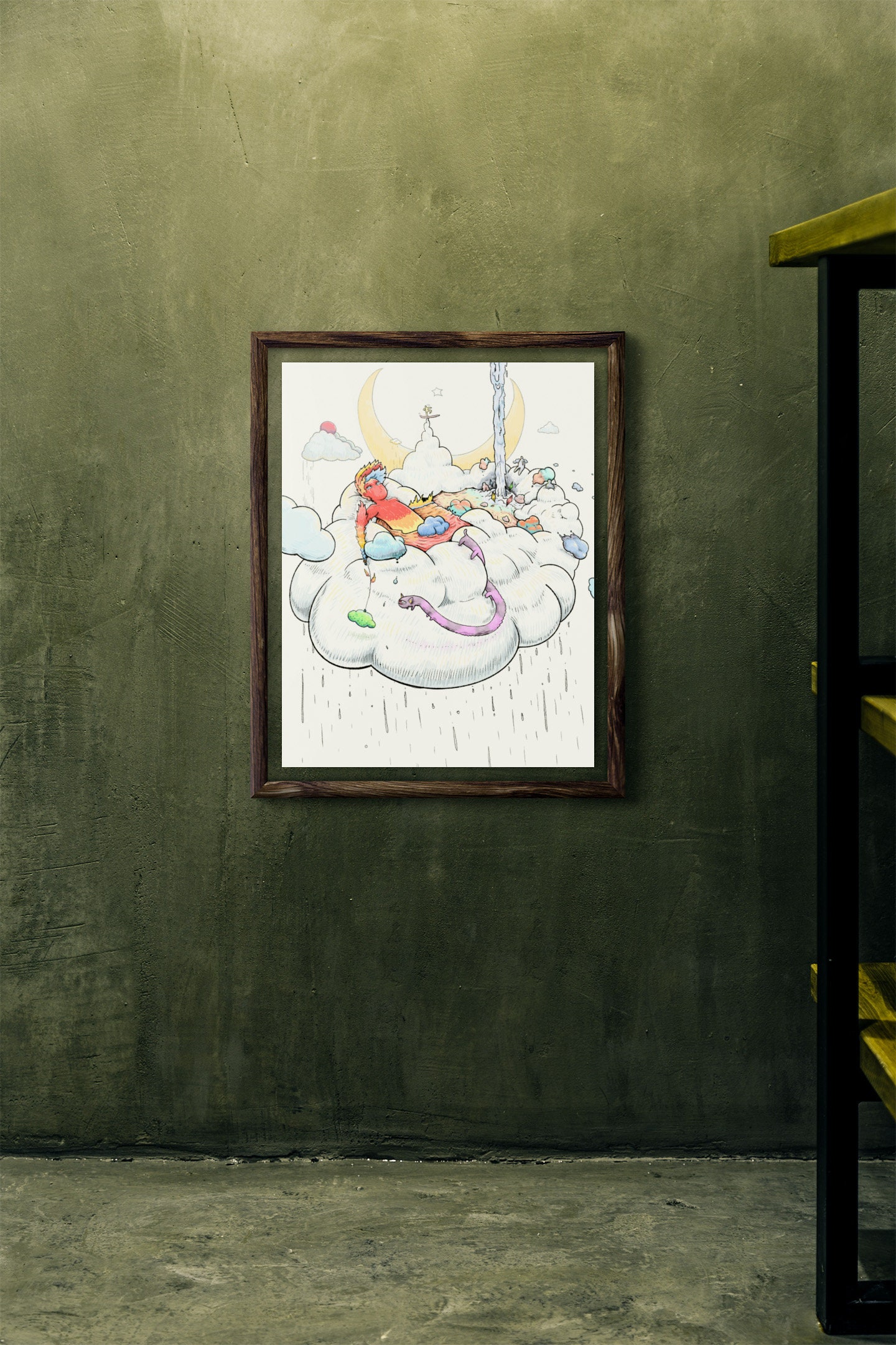 Fire Burning Out on Cloud, Fantasy Art, Original Art Made by Artist ...