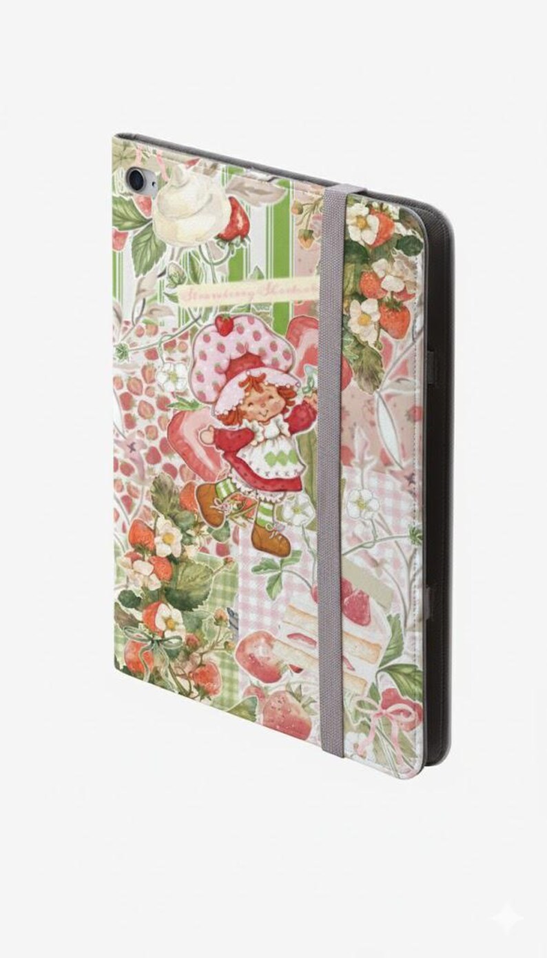 Strawberry Shortcake Character Tablet Folio Case | Vintage Floral Kids ...