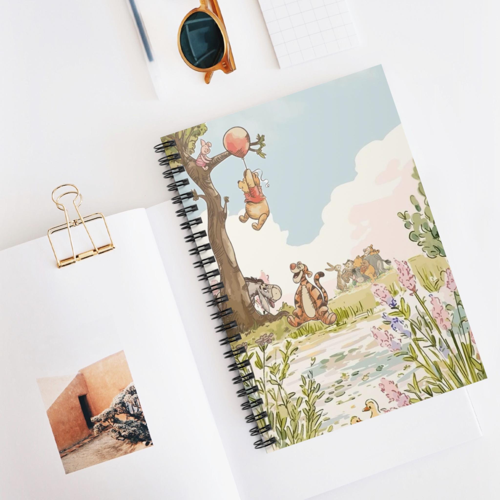 Winnie the Pooh Characters Spiral Notebook | Ruled Journal - Etsy