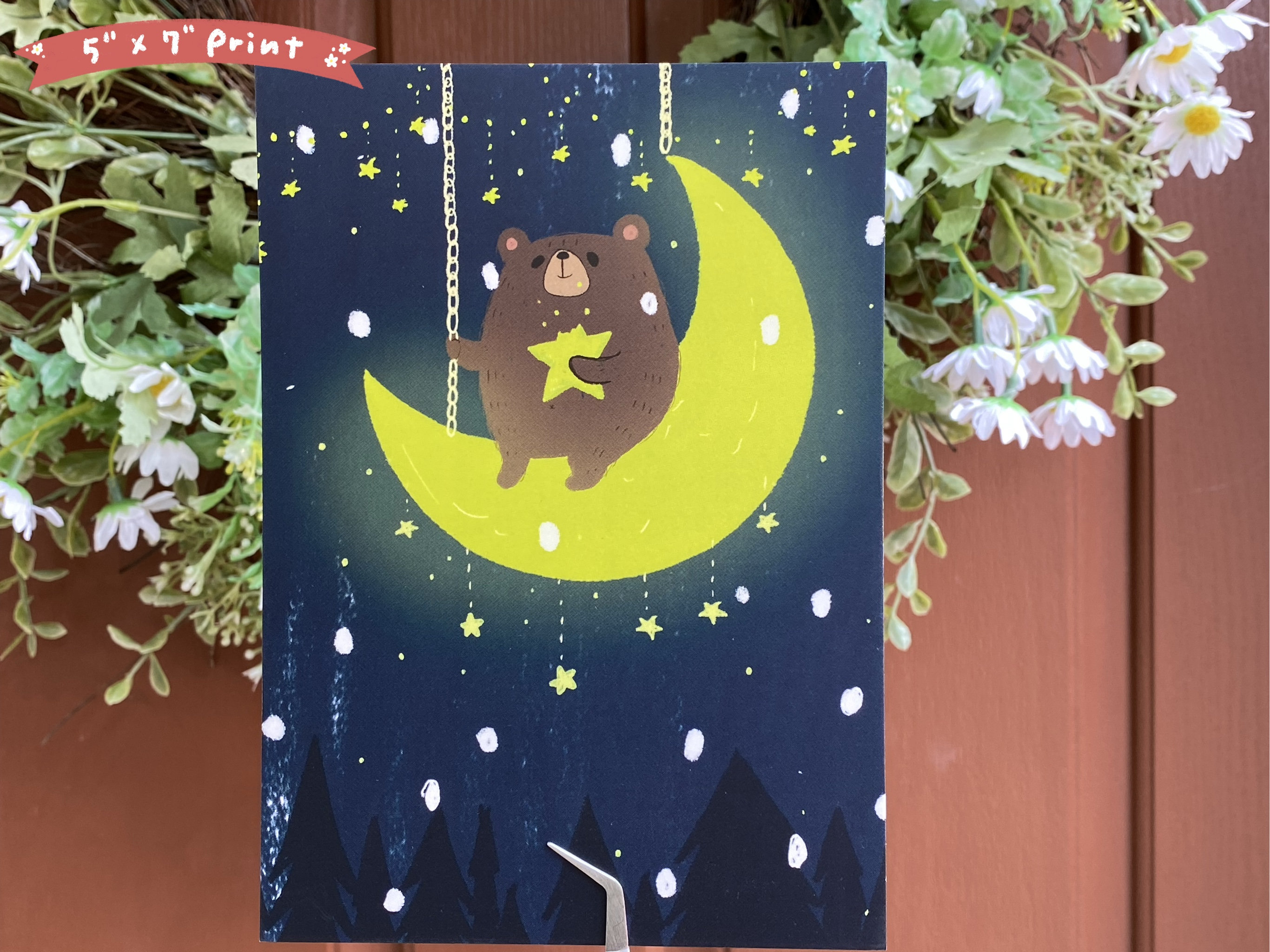 Art Print moon Bear Art Print Digital Illustration - Etsy