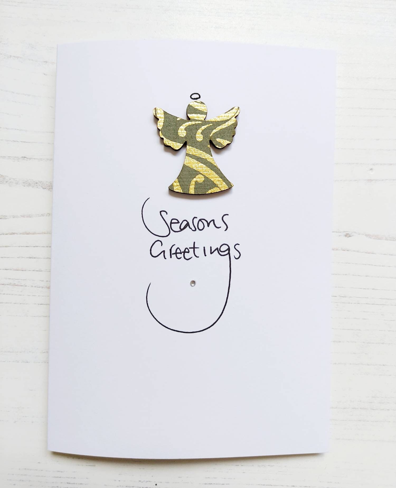 Angel Christmas Card Angel Card Greetings Card Merry - Etsy