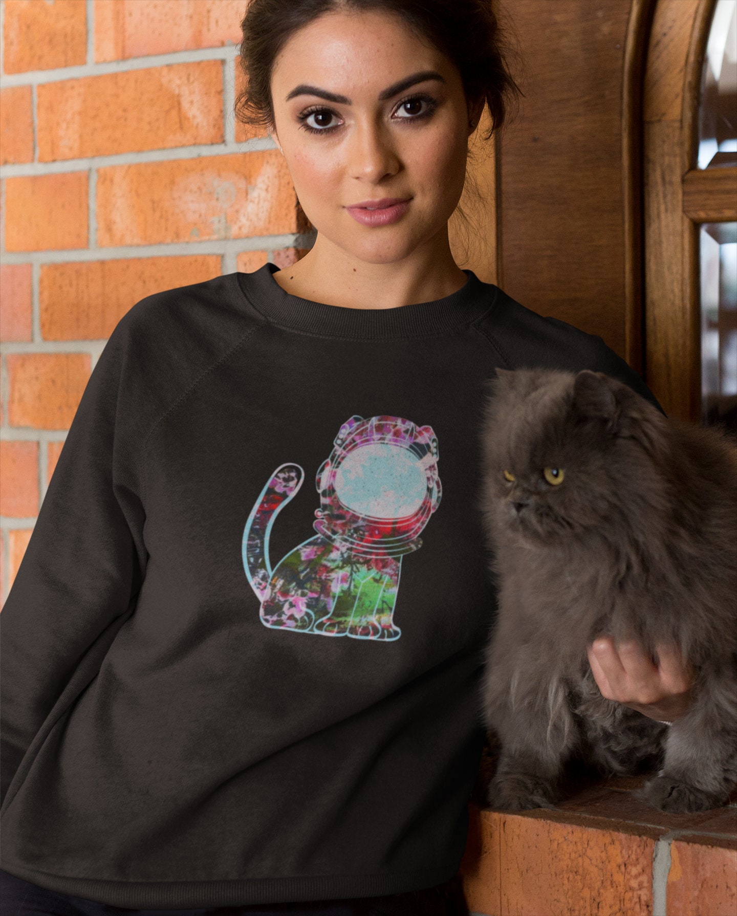 Astronaut Cat Unisex Sweatshirt Space Cat Astronomy Cat - Etsy