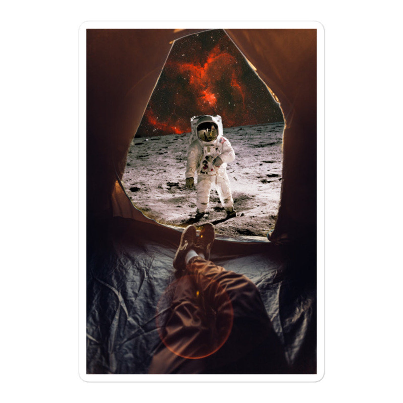 Astronaut Sticker Space Lover Sticker Moon Landing Sticker - Etsy