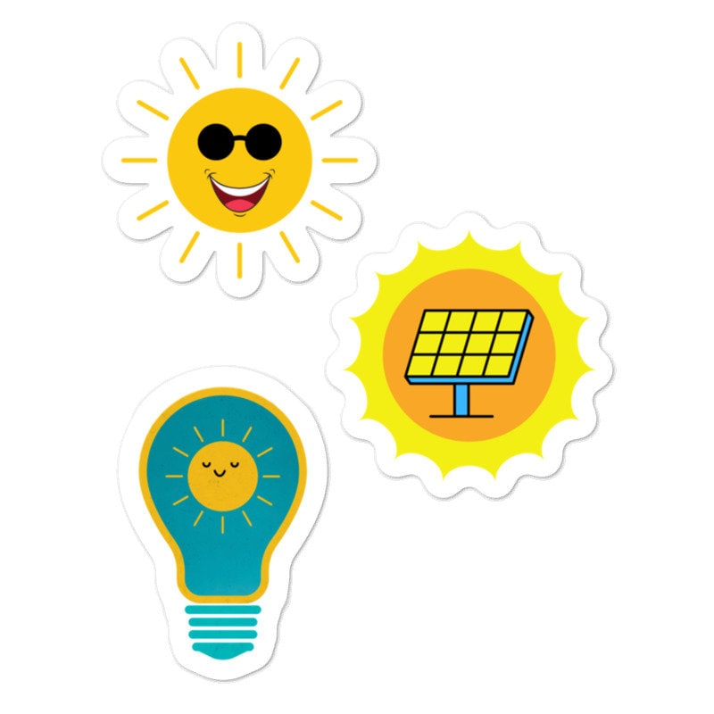 Solar Energy Sticker Pegatina del sol Pegatina amante del sol Energía ...