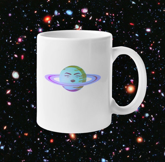 Cute Saturn Mug Astronomy Lover Mug Cute Space Mug | Etsy