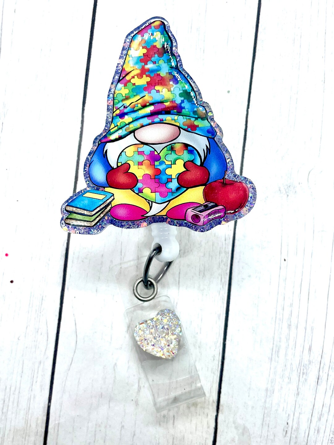 Autism Badge Reel, Autism Gnome Badge Reel, Nurse Badge Reel, ID Badge ...