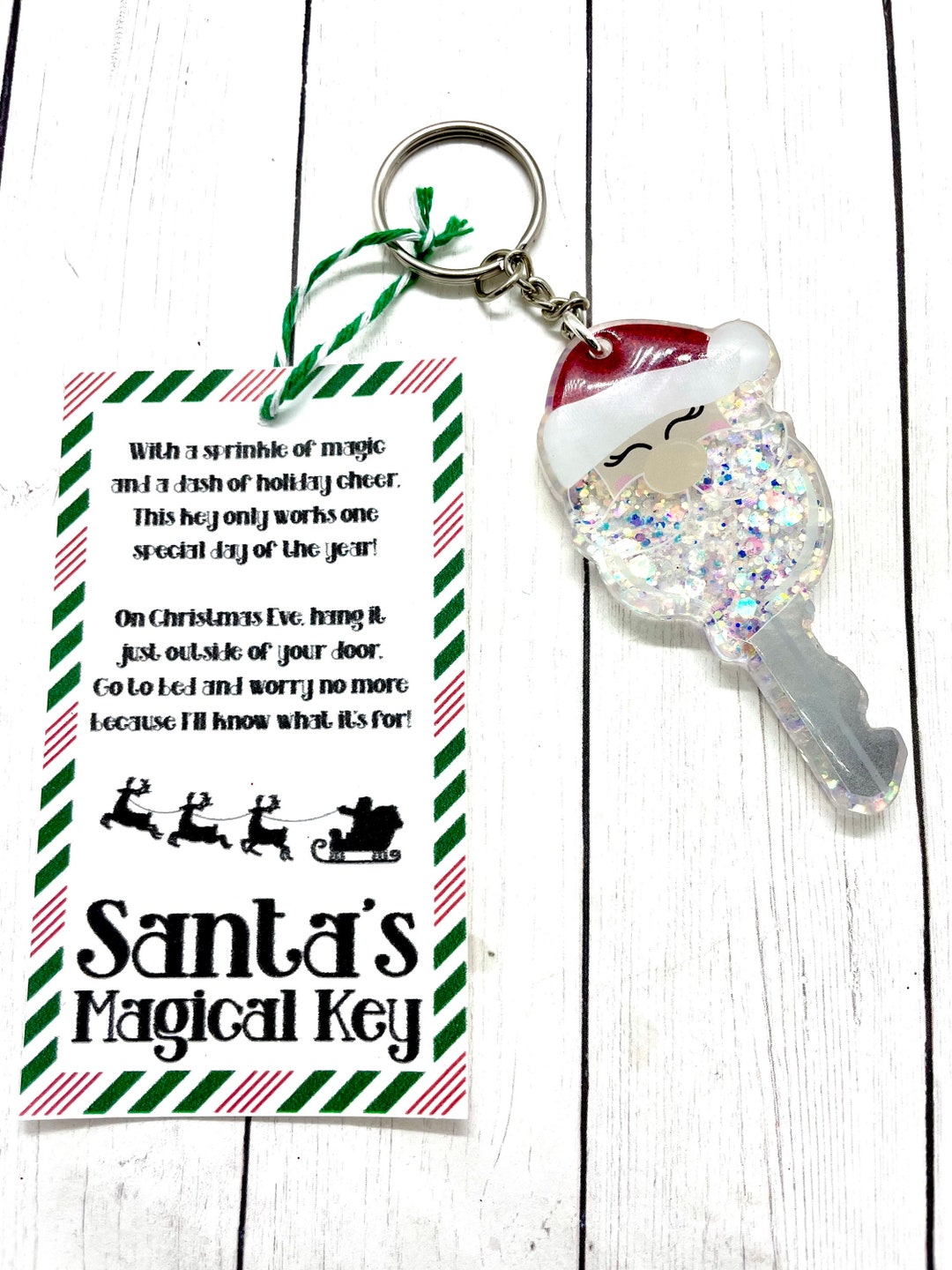 Santas Magic Key, Christmas Key, Santa Key With Poem, Glitter Key ...