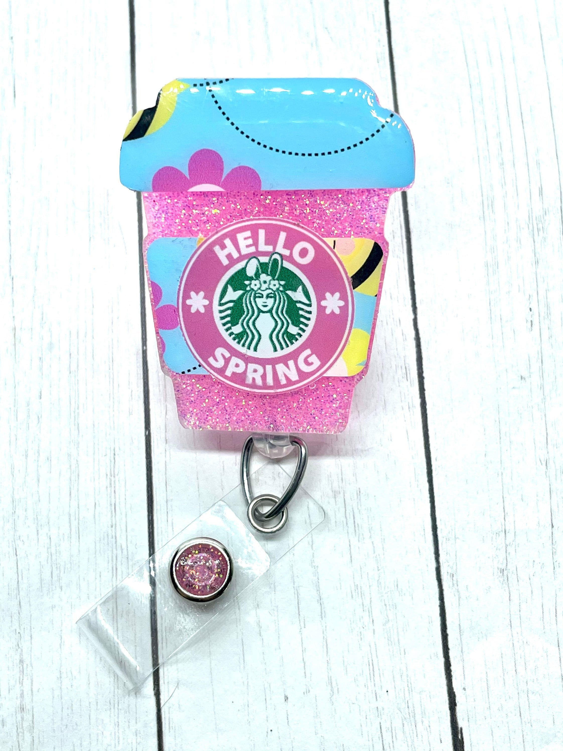 Hello Spring Badge Reel, Easter Badge Reel, ID Holder, Badge Holder ...