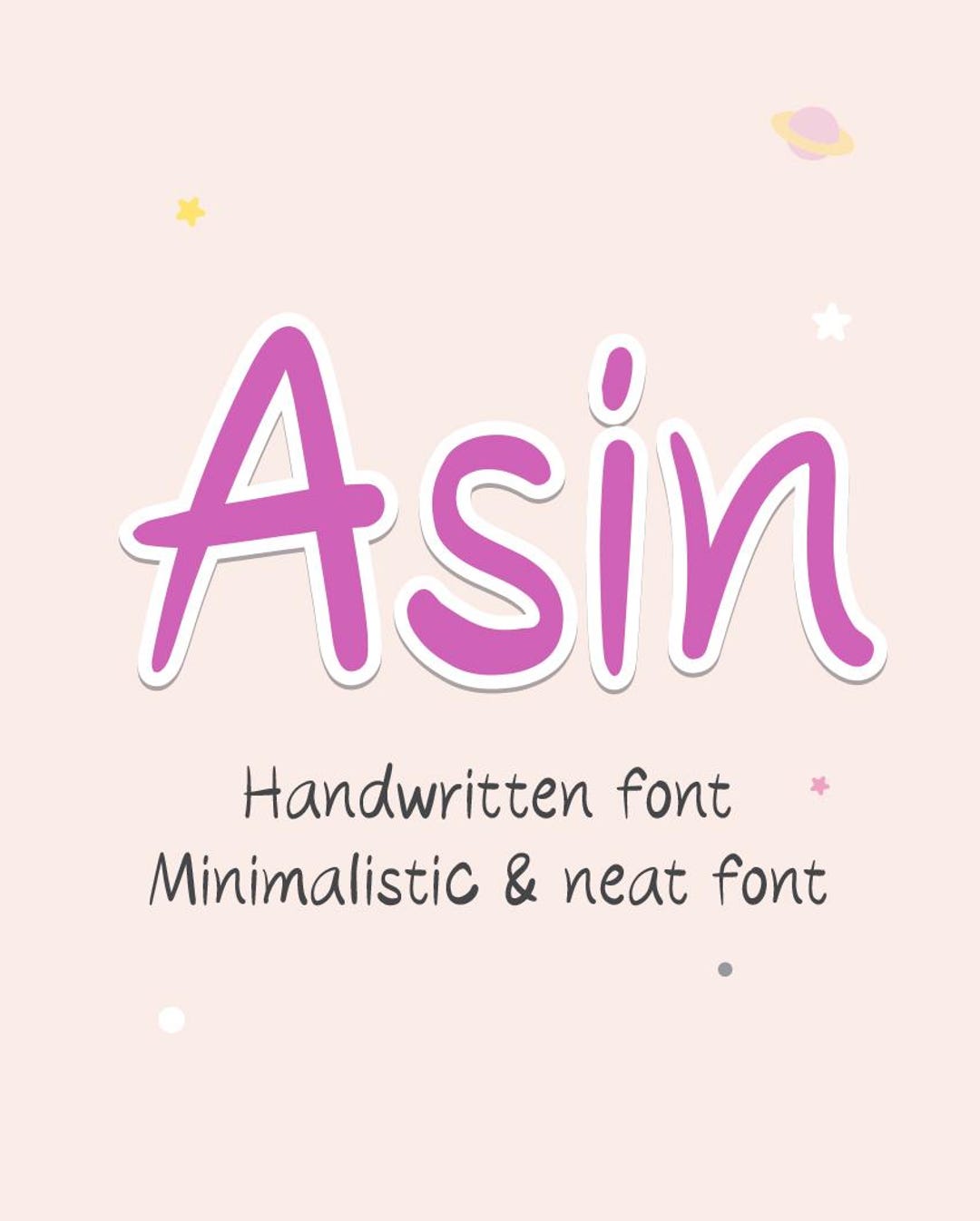 Asin - Handwriting Font, Neat Font, Cute Font for Goodnotes ...