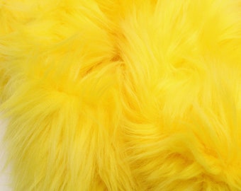 Eden YELLOW Shaggy Long Pile Soft Faux Fur Fabric for Fursuit - Etsy