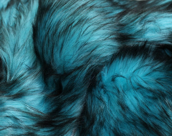 DARK TURQUOISE HUSKY Faux Fur 2 Pile Faux Fur Fabric - Etsy
