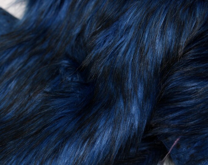 BLUE & BLACK HUSKY Faux Fur 2 Pile Faux Fur Fabric Fur - Etsy