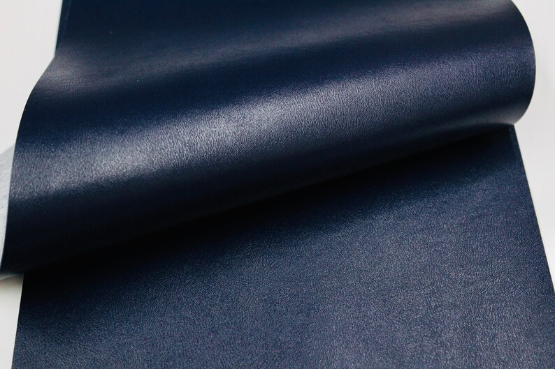 SMOOTH NAVY BLUE Faux Leather 8x11 Faux Leather Sheets Dark | Etsy