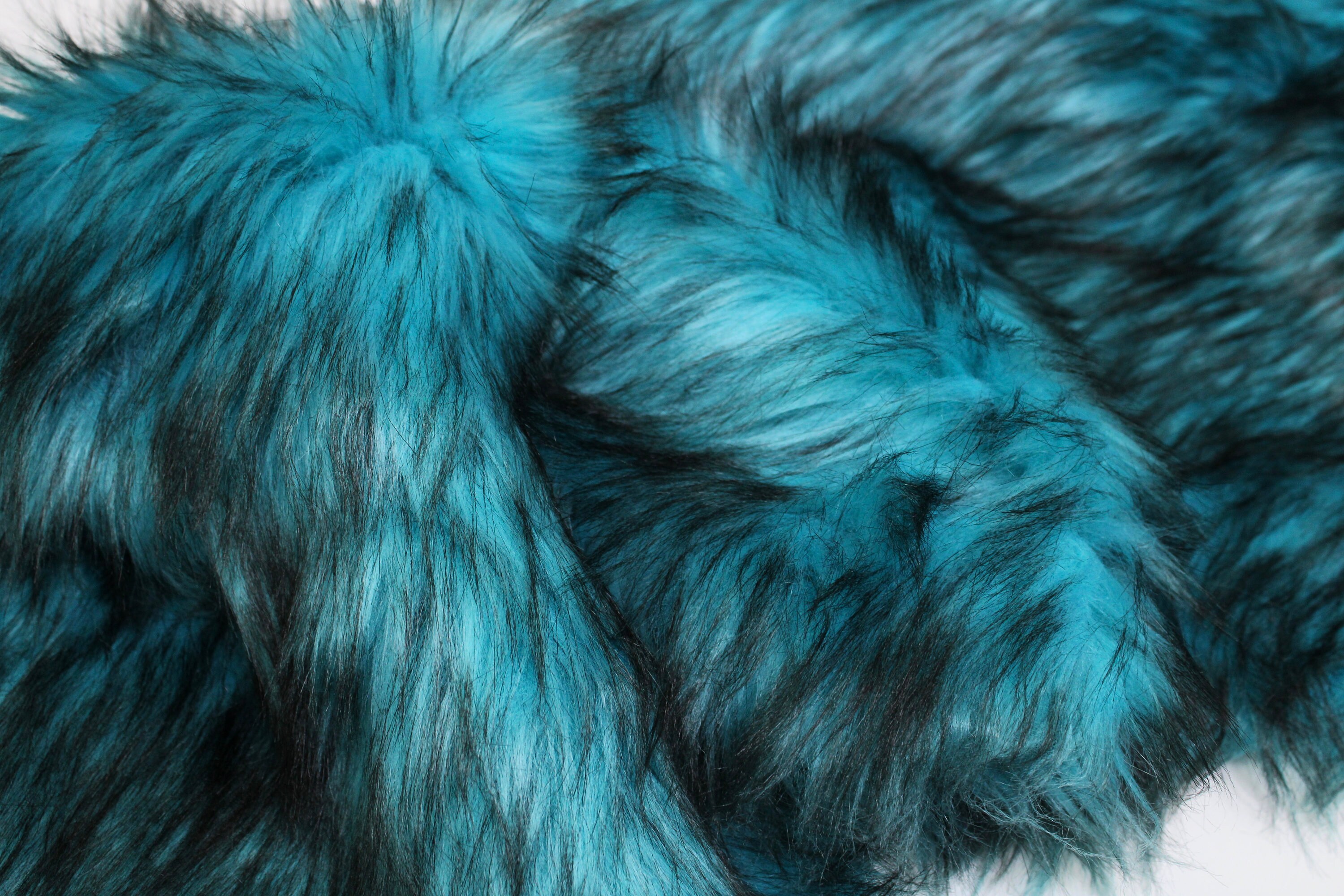 DARK TURQUOISE HUSKY Faux Fur 2 Pile Faux Fur Fabric | Etsy