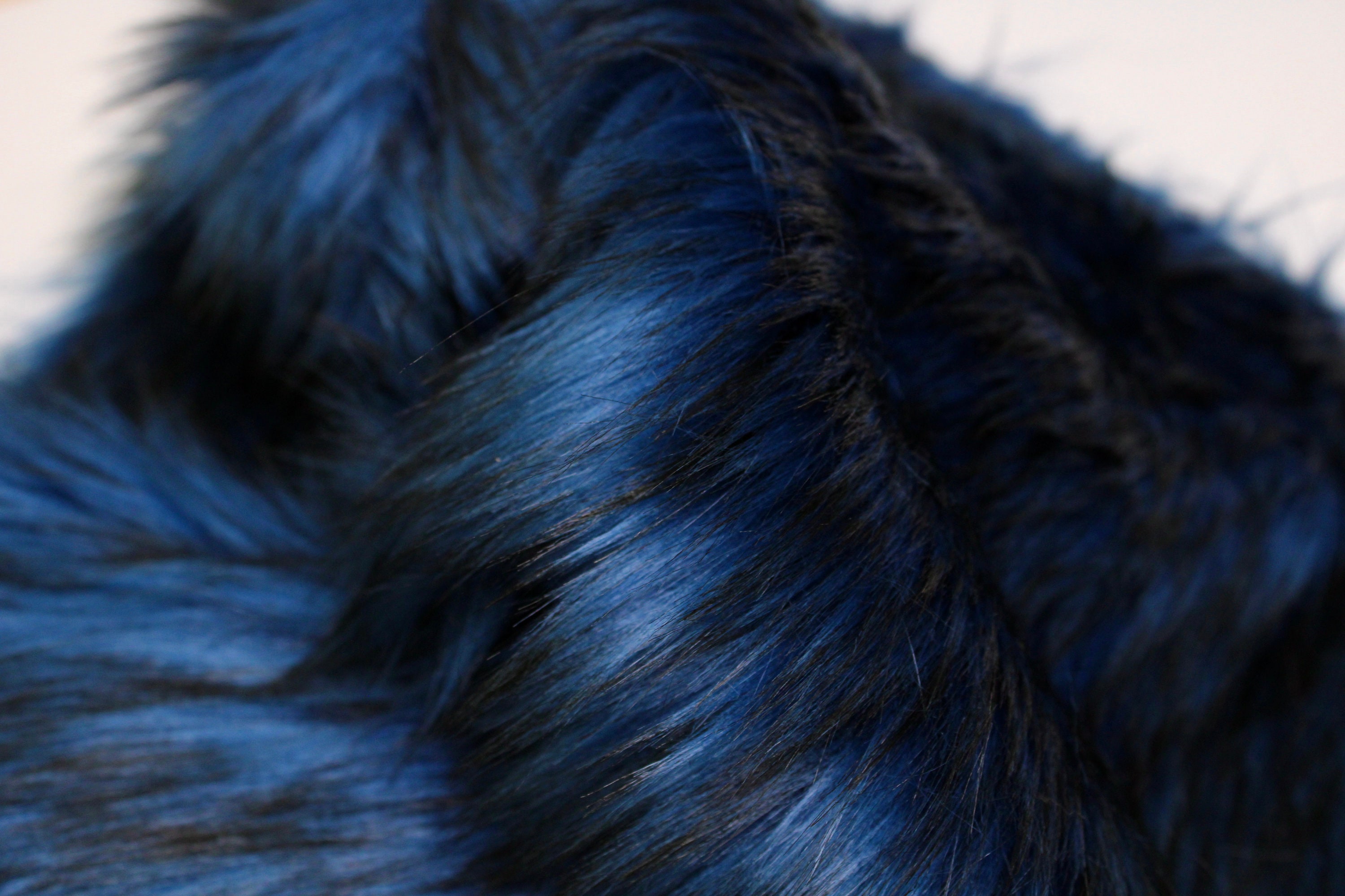BLUE & BLACK HUSKY Faux Fur 2 Pile Faux Fur Fabric Fur | Etsy