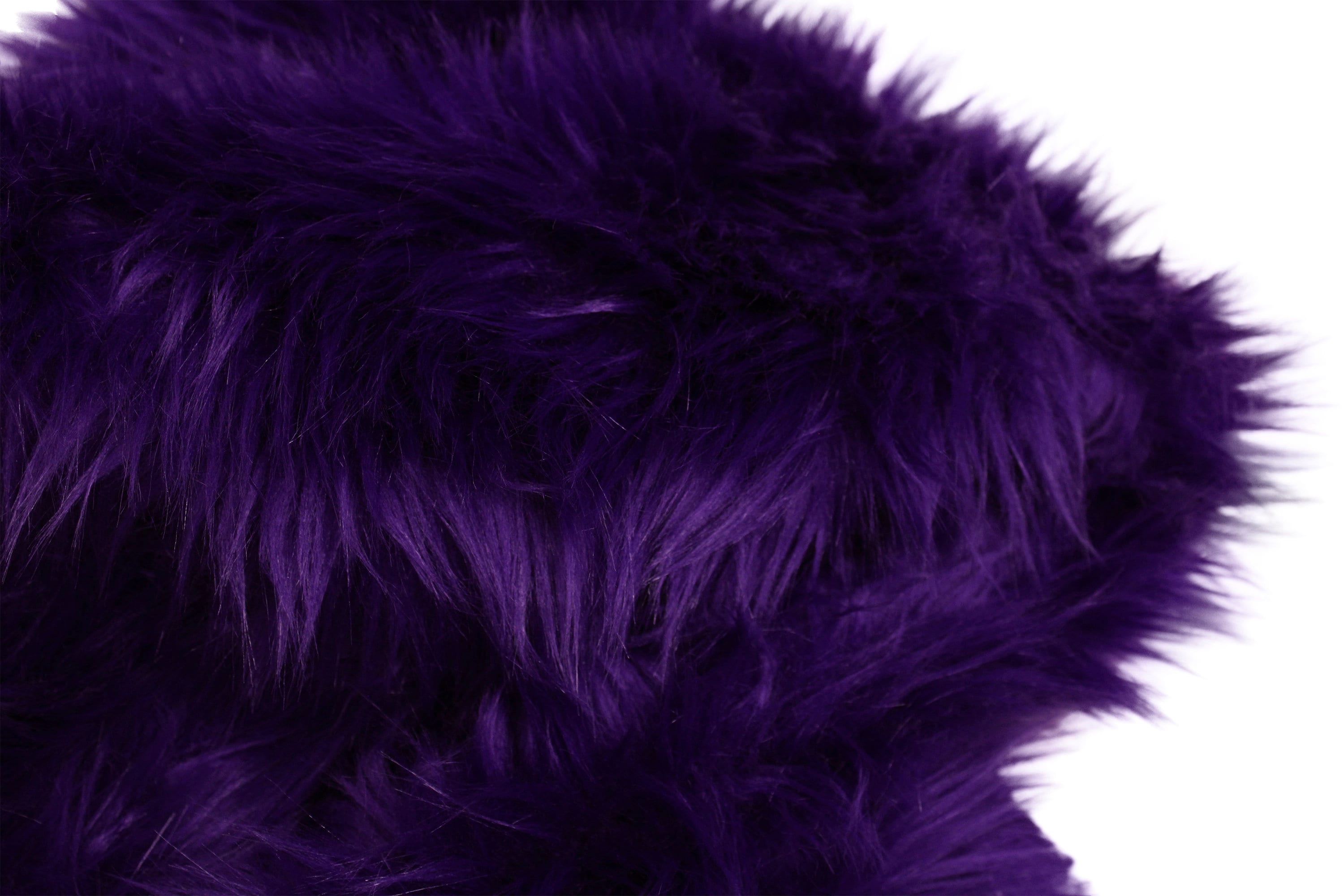 DARK PURPLE Faux Fur 2 Pile Faux Fur Fabric Pre-cut - Etsy