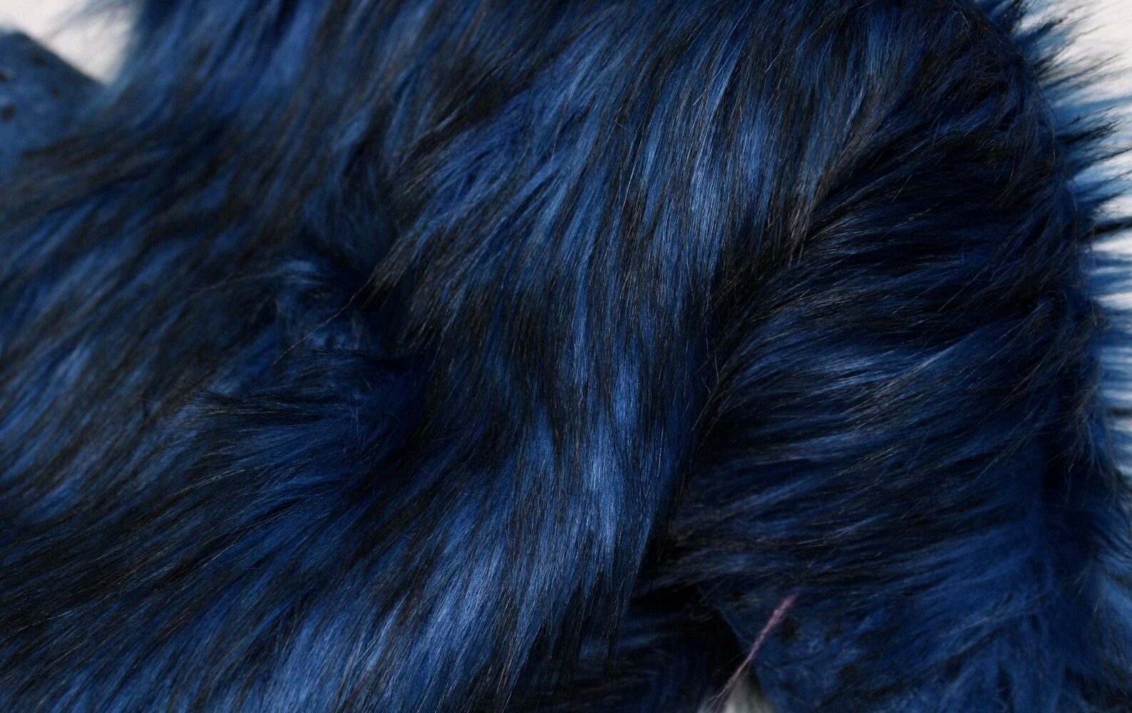 BLUE & BLACK HUSKY Faux Fur 2 Pile Faux Fur Fabric Fur | Etsy