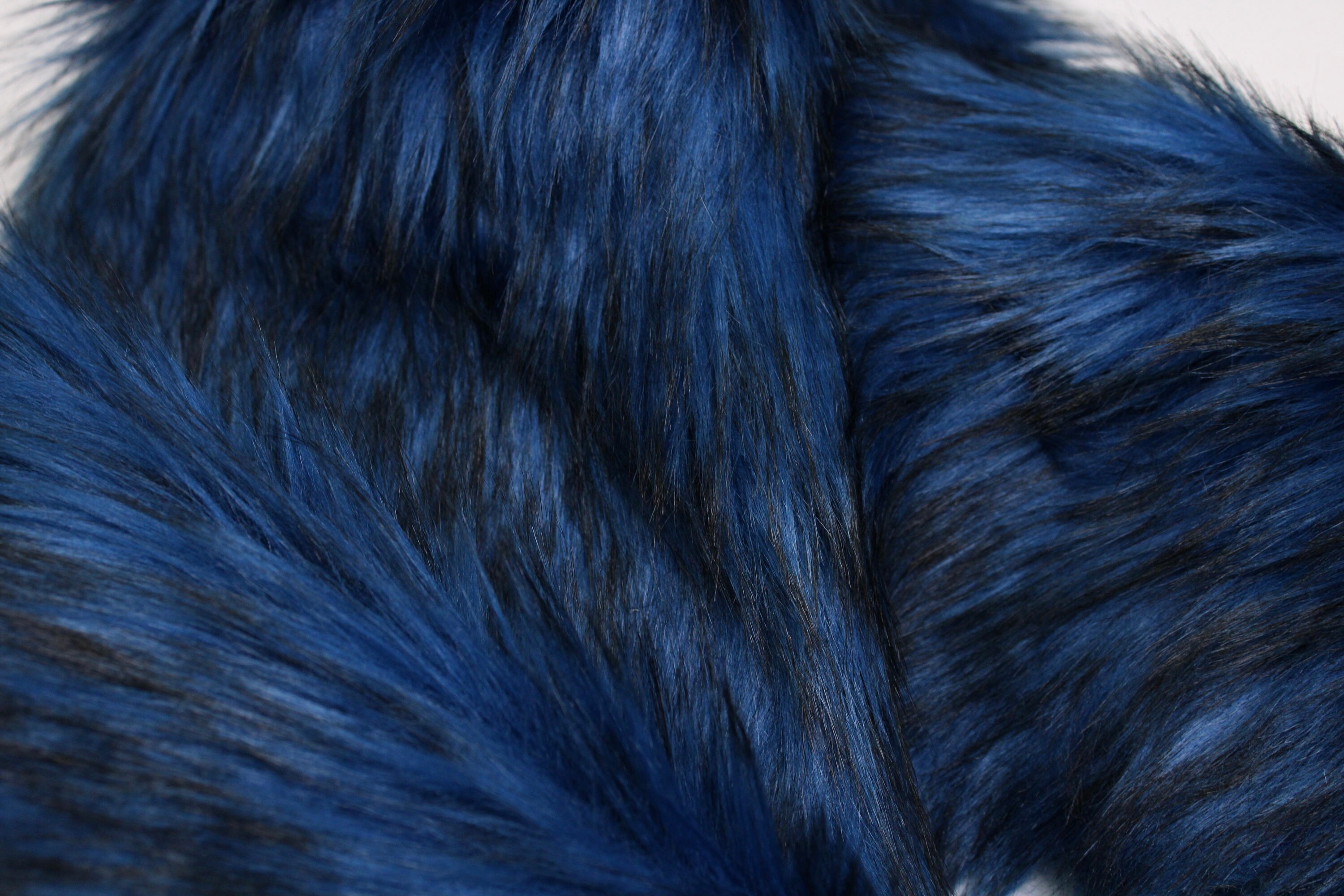 BLUE & BLACK HUSKY Faux Fur 2 Pile Faux Fur Fabric Fur | Etsy