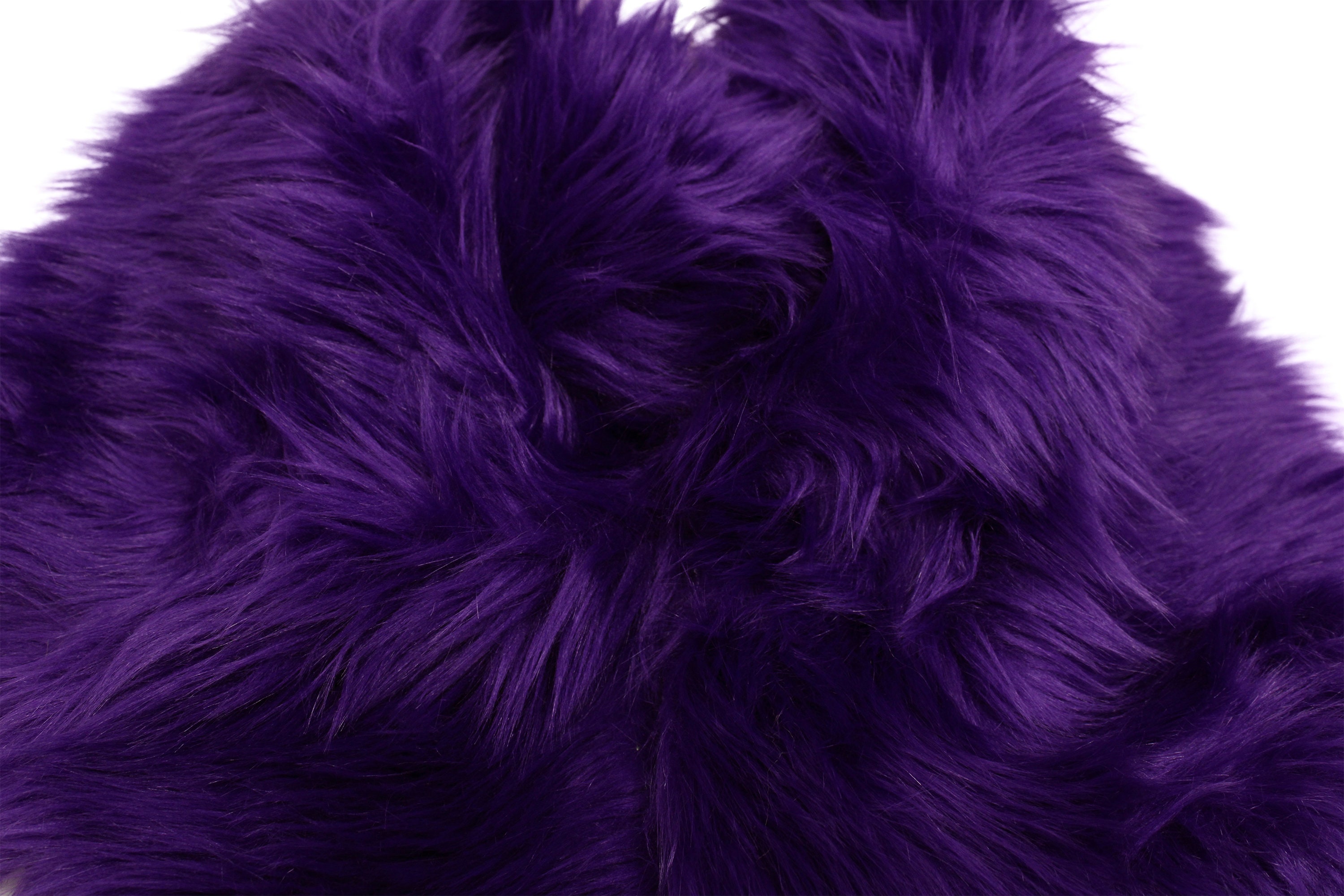 DARK PURPLE Faux Fur 2 Pile Faux Fur Fabric Pre-cut - Etsy