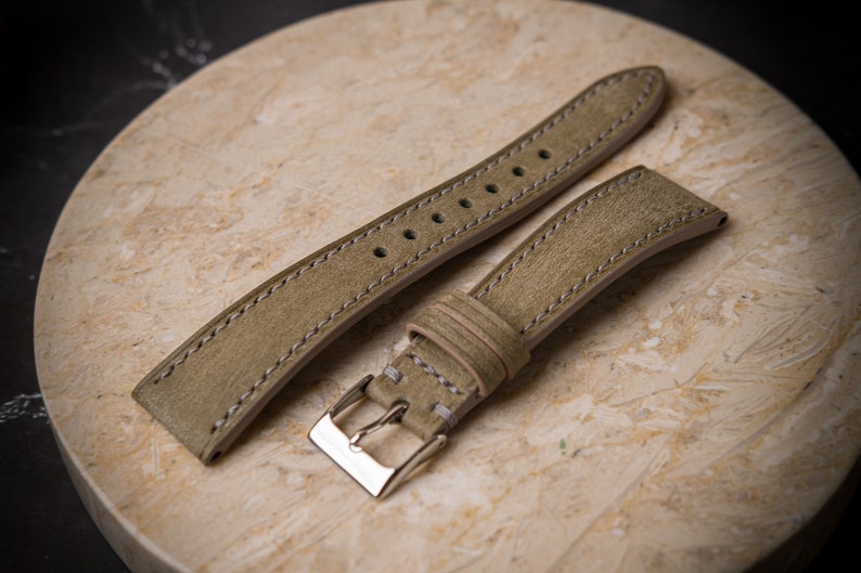 Taupe Grey Watch Strap Handmade Vintage Watch Band for Grand - Etsy