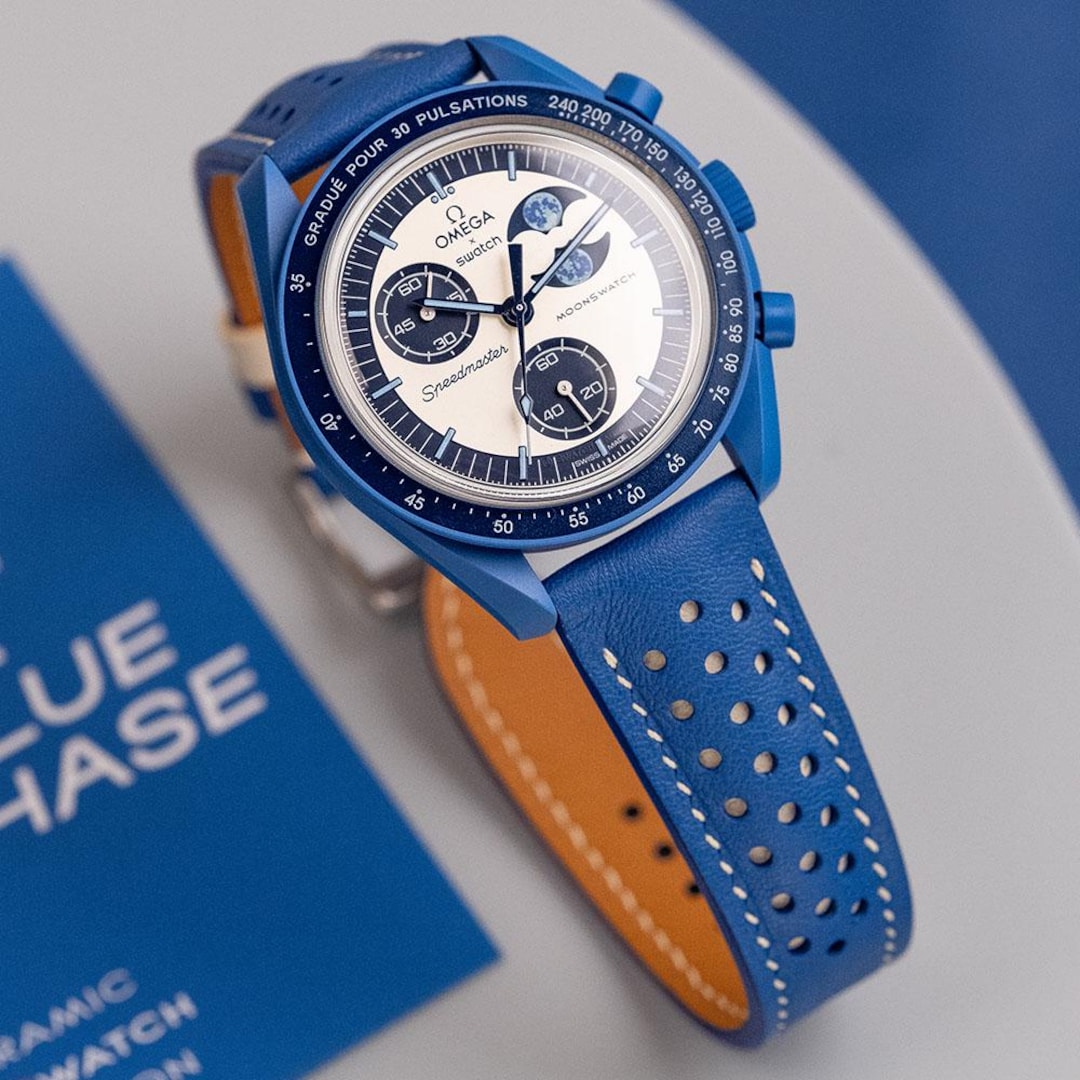 Sierra Blue Swift Rally Strap for Moonswatch Super Blue - Etsy