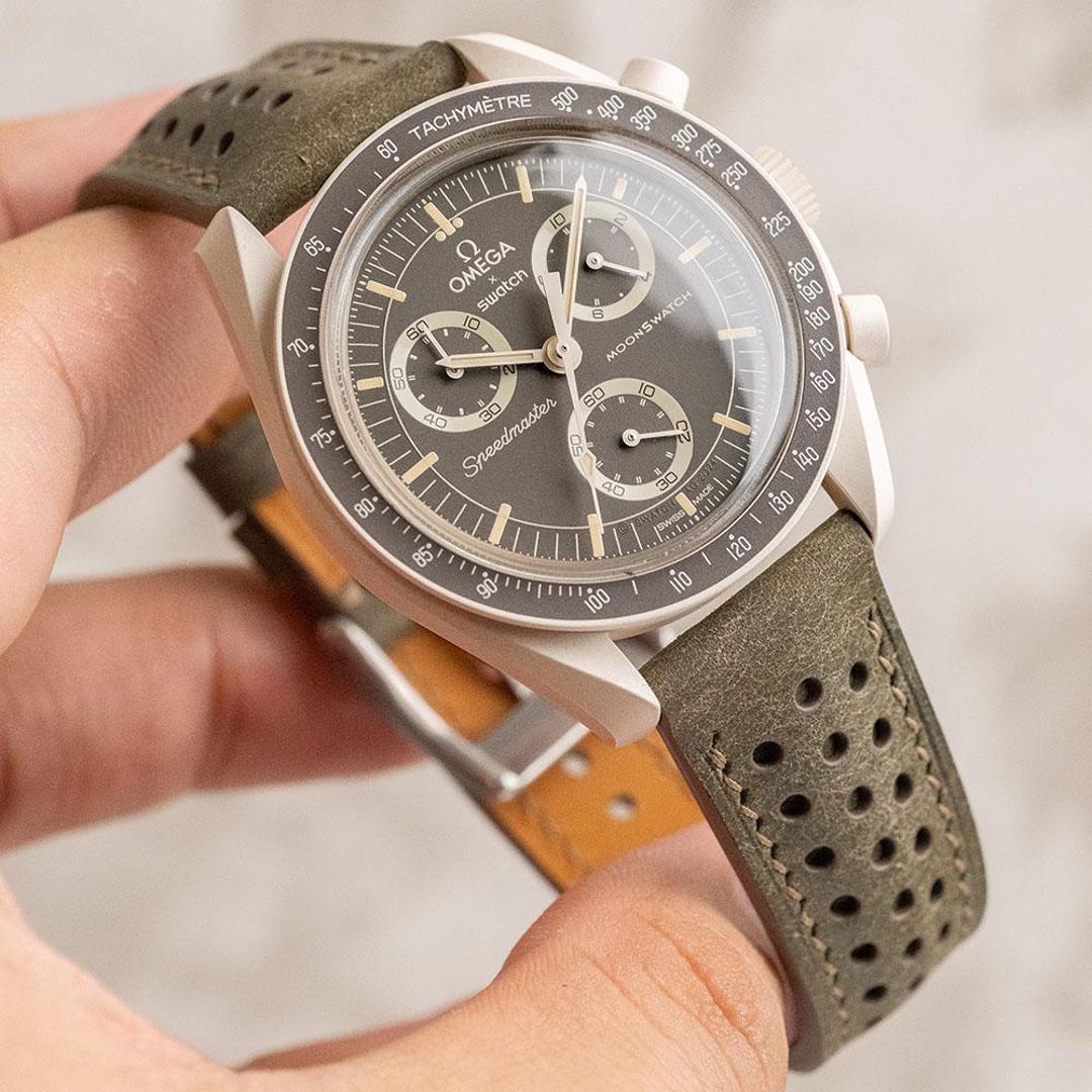 Taupe Lo Rally Strap for Moonswatch Dessert - Etsy