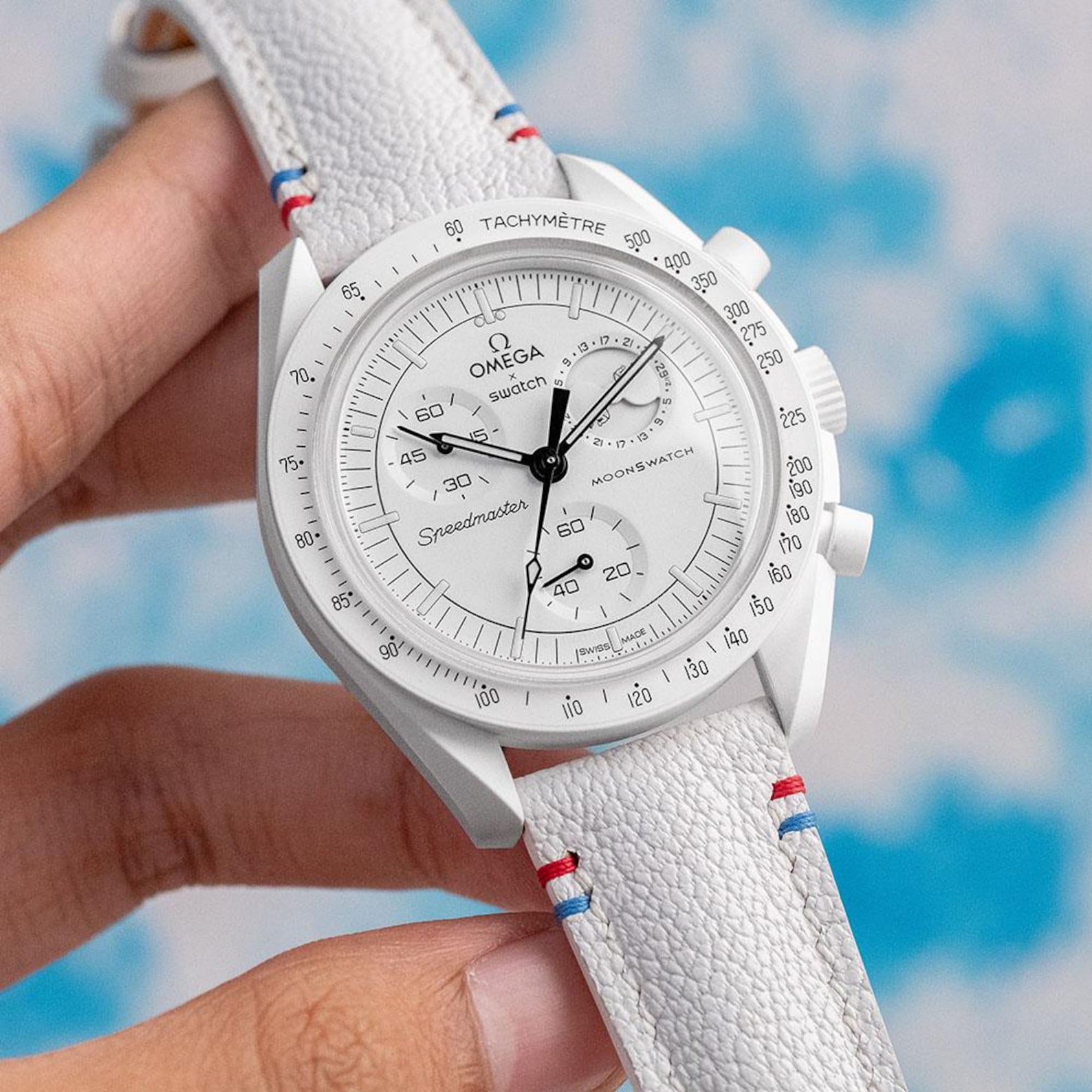 White Sully Strap for Moonswatch Moonphase White - Etsy