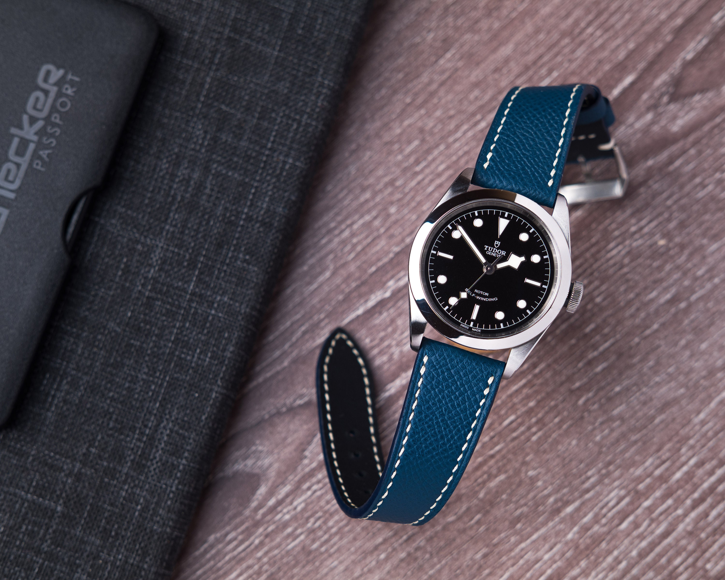 Parisian Blue Watch Strap Handmade Vintage Watch Strap for | Etsy