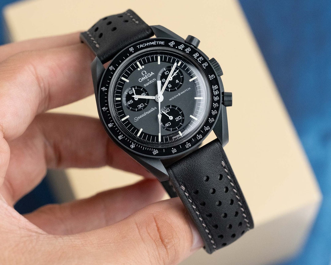 Black Swift Rally Strap for Moonswatch Mercury - Etsy