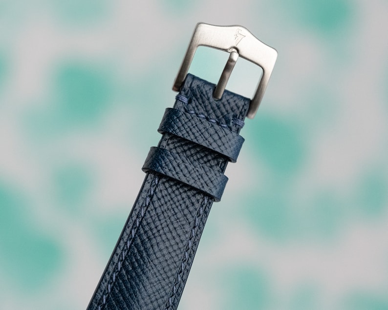 Navy Blue Hatch Grain Strap - Etsy