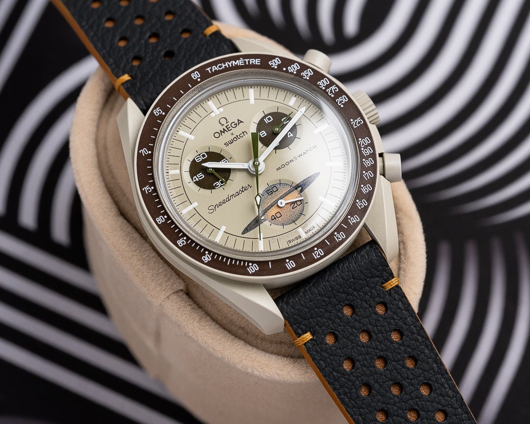 Black Matte Sully Rally Strap for Moonswatch Saturn - Etsy