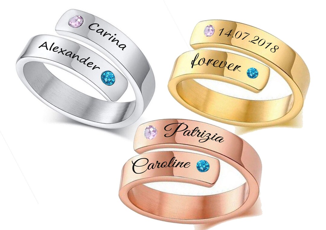 ID Stainless Steel Ring With Engraving as Desired One Size in - Etsy